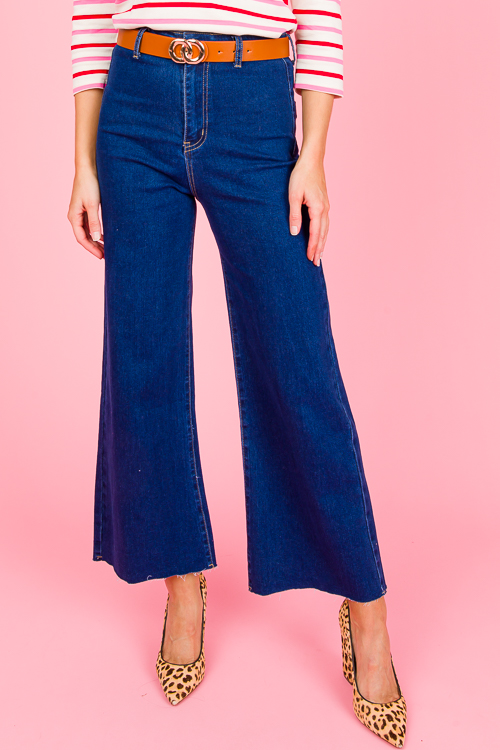 Palazzo Jeans, Dark - New Arrivals - The Blue Door Boutique