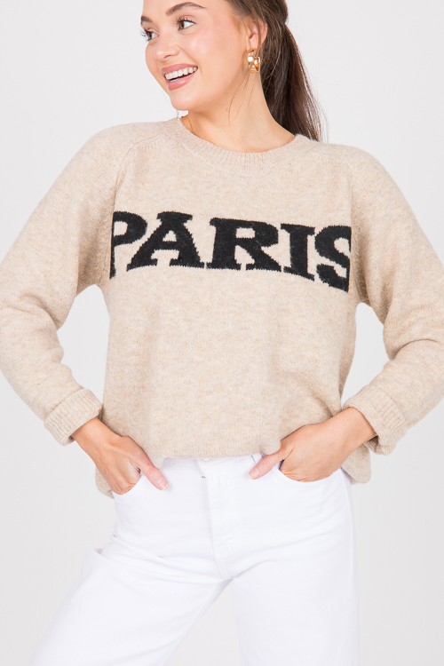 Paris Sweater, Oatmeal - New Arrivals - The Blue Door Boutique