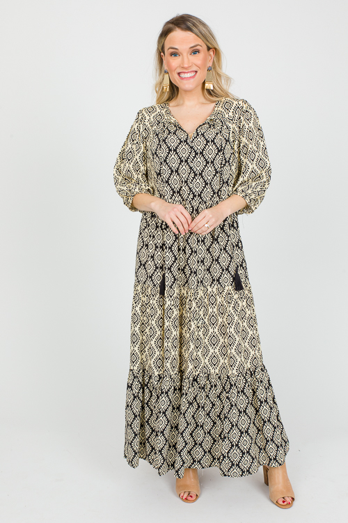 Curator Colorblock Maxi, Black - New Arrivals - The Blue Door Boutique