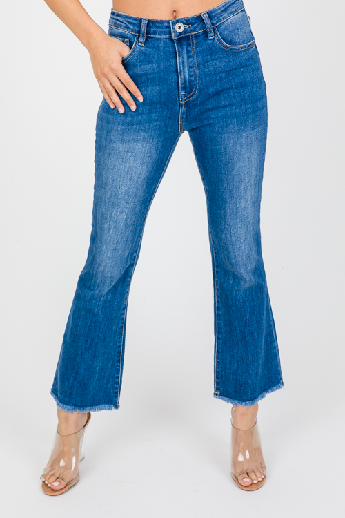 Ally Frayed Flare Jeans - New Arrivals - The Blue Door Boutique