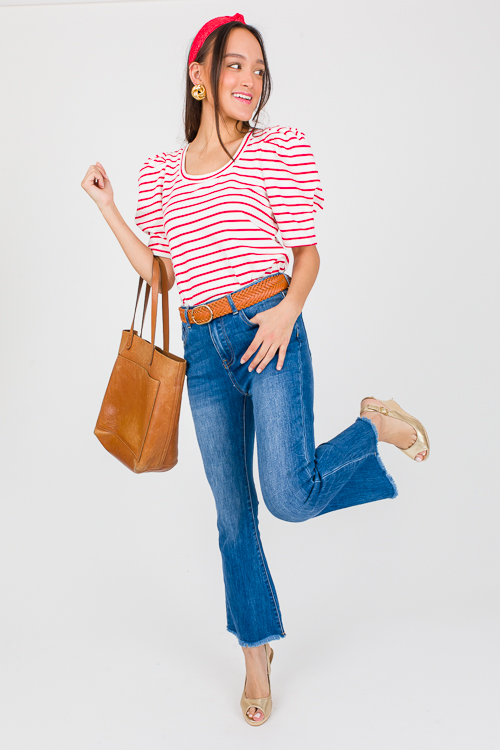 Ally Frayed Flare Jeans - New Arrivals - The Blue Door Boutique