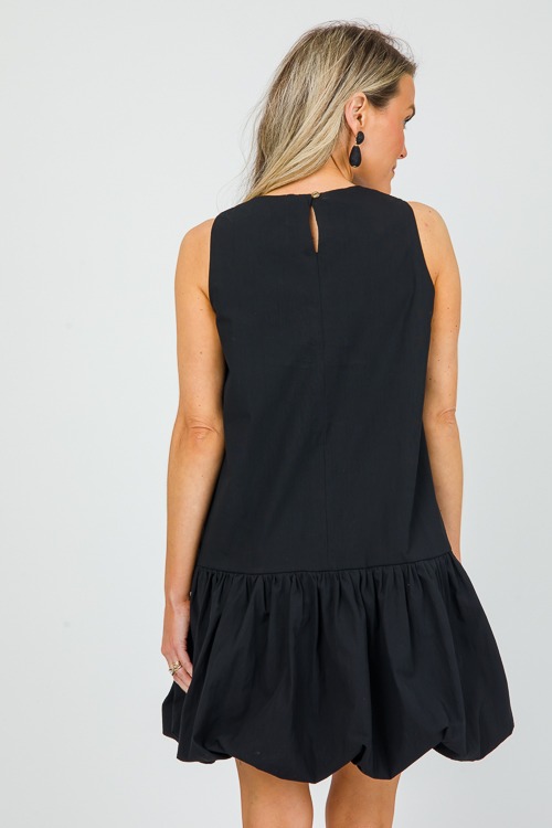 Bubble Hem Dress, Black - New Arrivals - The Blue Door Boutique