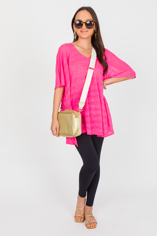Beachy Tunic, Neon Pink - New Arrivals - The Blue Door Boutique