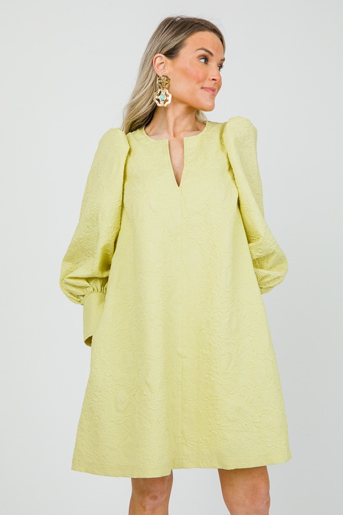 Embossed Floral Dress - New Arrivals - The Blue Door Boutique