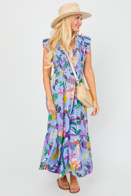 Rainforest Maxi, Peri Blue - New Arrivals - The Blue Door Boutique