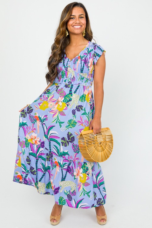 Rainforest Maxi, Peri Blue - New Arrivals - The Blue Door Boutique
