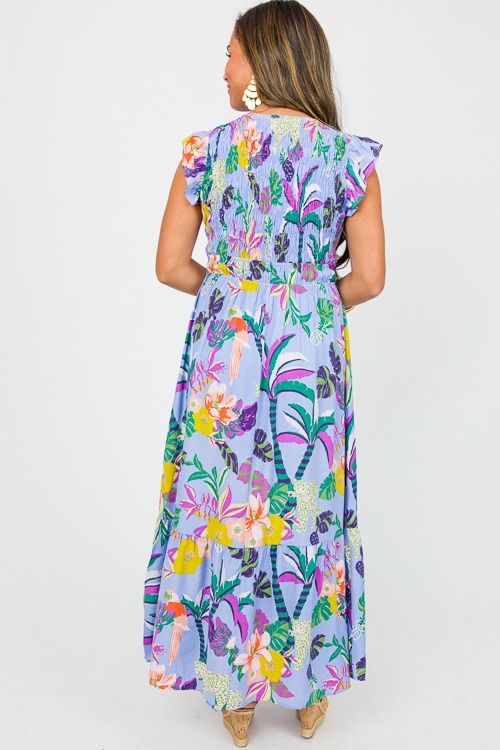 Rainforest Maxi, Peri Blue - New Arrivals - The Blue Door Boutique