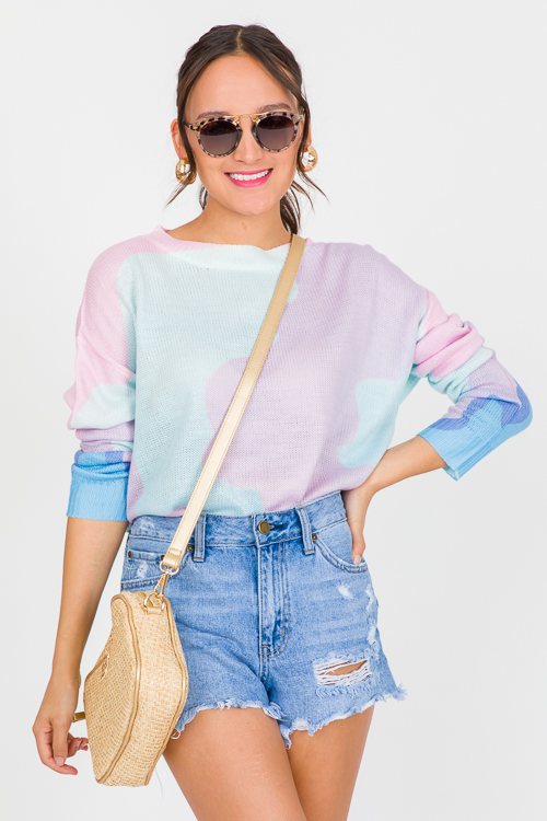 Pastel Abstract Sweater, Lavender/Blue - New Arrivals - The Blue Door ...