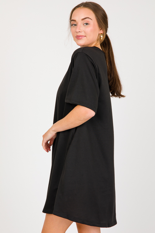 Cory Knit Dress, Black - New Arrivals - The Blue Door Boutique