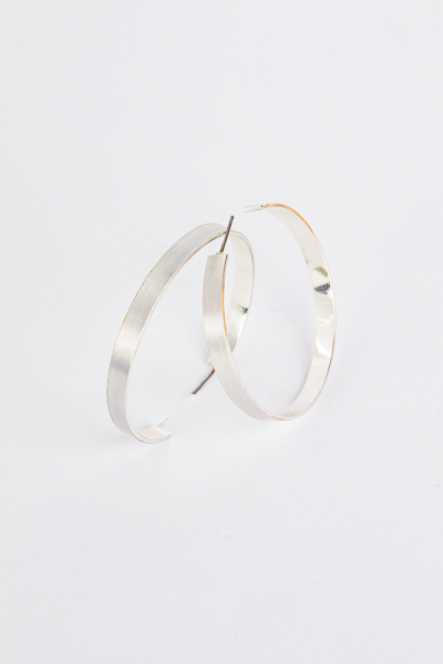 50mm Flat Open Hoops, Silver - Jewelry - Accessories - The Blue Door ...