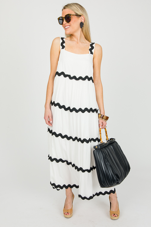 Rana Ric Rac Midi, White - New Arrivals - The Blue Door Boutique