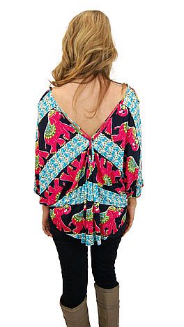 Elephant Parade TOP - Tops - The Blue Door Boutique
