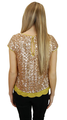 Glitter N Gold Top - Tops - The Blue Door Boutique