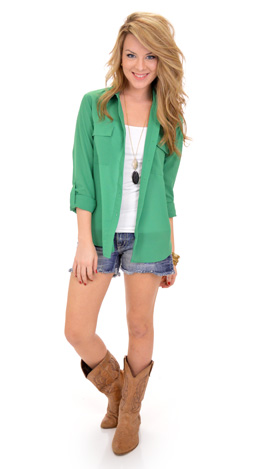 Clover Blouse - Tops - The Blue Door Boutique