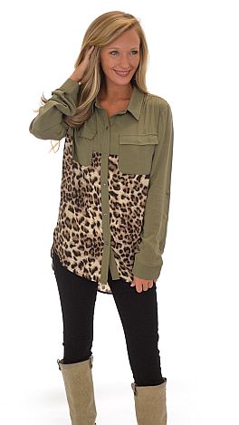 Safari Swag Top - SALE - The Blue Door Boutique