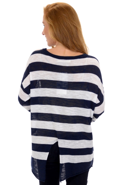 Easy Stripe Top, Navy - 3/4 & Long Sleeve - Tops - The Blue Door Boutique