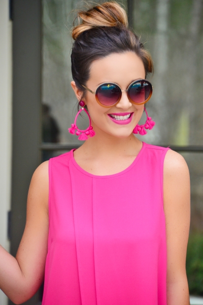 Elizabeth Panel Dress, Pink - SALE - The Blue Door Boutique