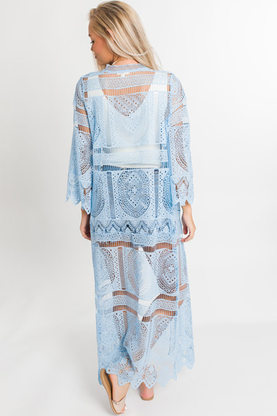Boho Blues Duster - Sale - The Blue Door Boutique