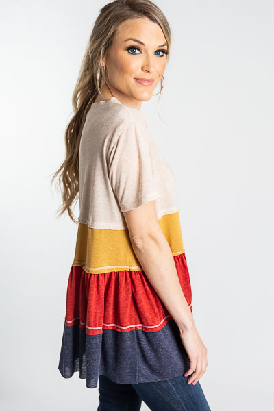 Fall Leaves Colorblock Tee - Short Sleeve & Sleeveless - Tops - The ...