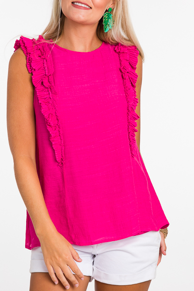 Princess Pleated Top, Pink - Short Sleeve & Sleeveless - Tops - The ...