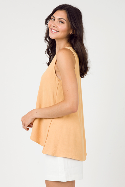 The Essential Tank Top, Honey Mustard - Short Sleeve & Sleeveless ...