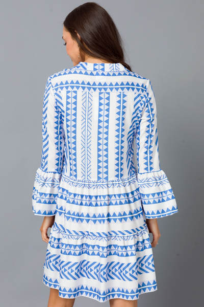 Pyramid Tiered Dress, Blue - Dresses w/ Sleeves - Dresses - The Blue ...